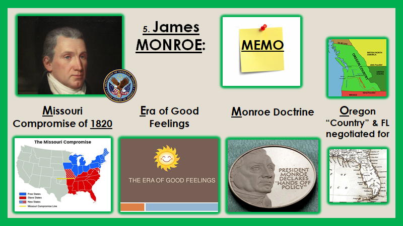 5. James MONROE: MEMO – Journey Through History